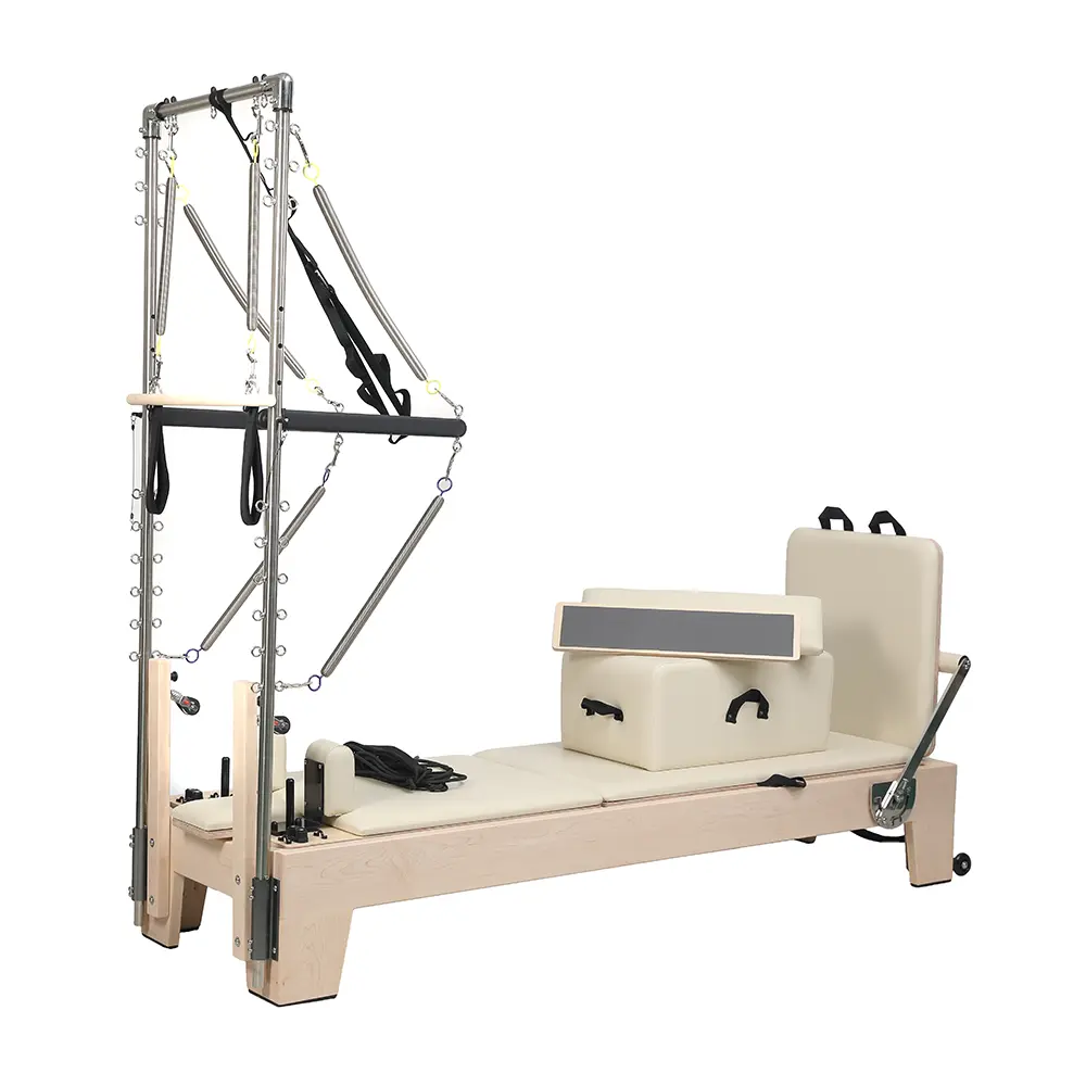 High-End Maple Pilates Reformer with Tower for Advanced Studio Training ...