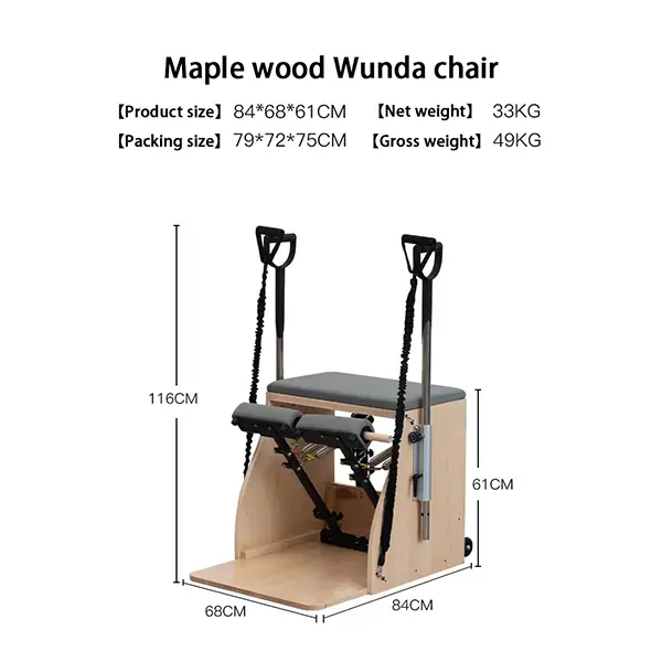 Maple Wuda Chair for Versatile Pilates Workouts - Bilinkpilates