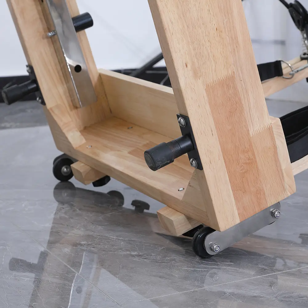 Oak Wood Foldable Pilates Reformer for Compact Studio Use – Bilinkpilates